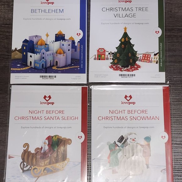 Lovepop | Holiday | Lovepop 7 Christmas Holiday Greeting Card Set ...